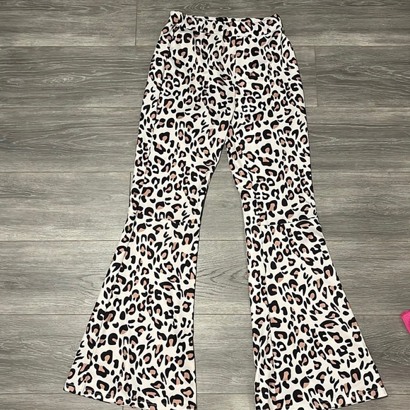 Pants & Jumpsuits | Flared Leg Cheetah Pants | Poshmark